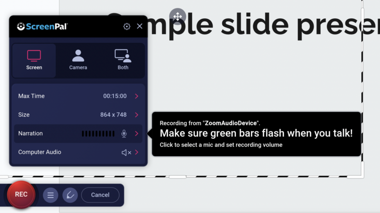 Recording a Presentation with ScreenPal - UNE Online | Student Portal ...